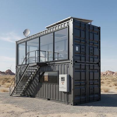 China Double Story Stackable Mobile Container House Light Steel Frame Modular 2 Floor Prefab Residential Building for sale