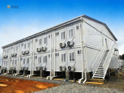 China Flat pack container house serves as a modular house and container building for oil gas contractors for sale