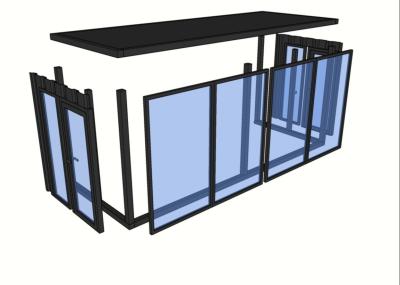Cina Camera prefabbricata del container delle porte 20gp della famiglia due in vendita