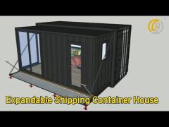 Hotel Villa Expandable Shipping Container House Prefabricated Thermal Insulation