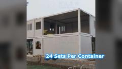 24 Sets per 40HQ Flat Pack Container House Export Solution