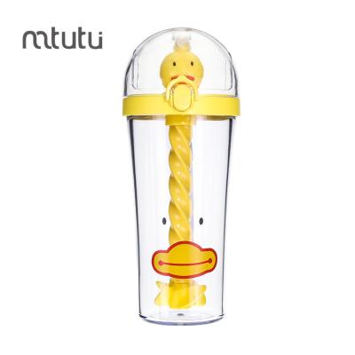 China 218g PP AS Plastic Straw Water Bottle For Girls for sale