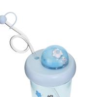 China Unbreakable Creative 13.2oz Plastic Straw Water Bottle for sale