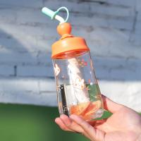 China 450ml Shake Water Bottle With Straw Stirring Function for sale