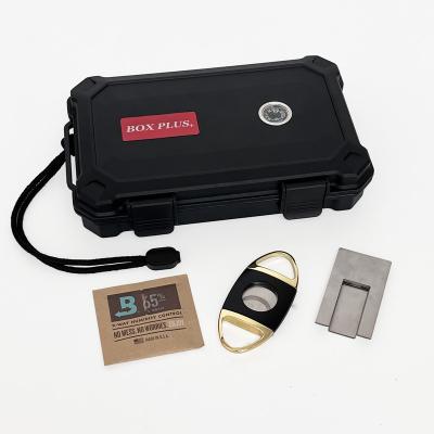 China Wholesale Modern Small Travel ABS Cigar Case Portable Solid Plastic Cigar Humidor factory