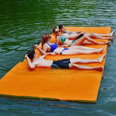 China Orange Foam Swim Mat Closed Cell XPE Foam Floating Oasis Lake Pad for sale