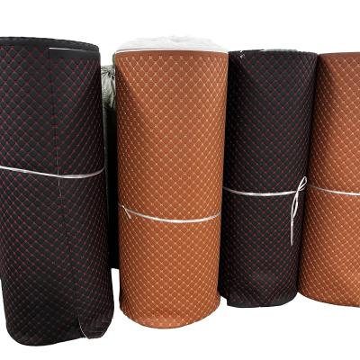 China Quilted Embroidery PVC Leather For Car Seat Cover And Furniture for sale