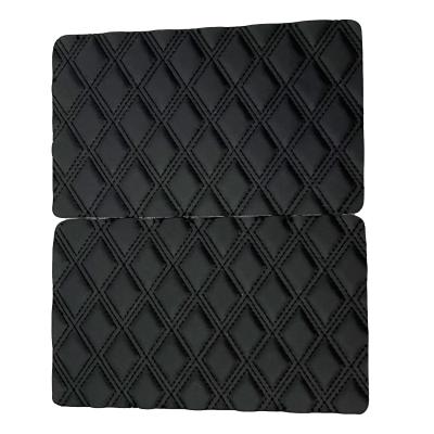 China Car Interior Embroidery PVC Leather Anti Mildew Quilted Leather Fabric With XPE Sponge Foam for sale