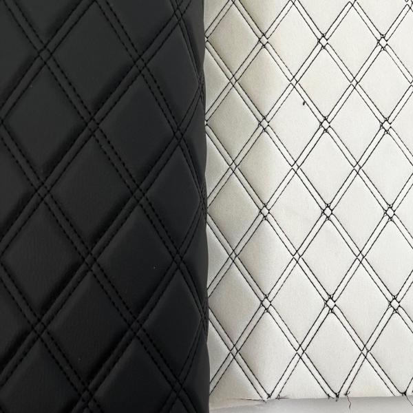 Quality 180cm Width Diamond Stitching Leather Waterproof For Car Seat Covering for sale