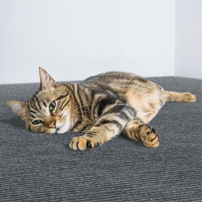 China 40*100cm Trimmable Self Adhesive Cat Scratcher Carpet For Covering Cat Tower for sale