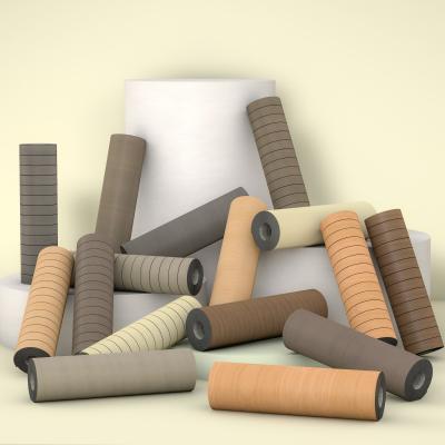China IXPE Shockproof Self Adhesive 3D Foam Wallpaper Wood Grain Design for Thermal Insulation for sale