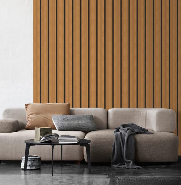 Quality Flexible Wood Grain Wall Panels , Soft Grill Wall Panel For Small Public Spaces for sale