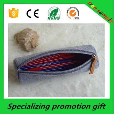 China Handmade Wool Felt Pencil Bag Promotional Stationery With Silk Screen Printing for sale