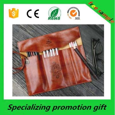 China pretty Promotional Stationery foldable pu pencil bag 19*7.8cm for sale