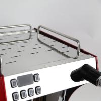 China Rotary Single Group Commercial Espresso Machine 3200W 5.25L Steam Boiler Red for sale