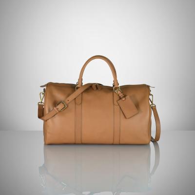 China Fashionable Luggage Brown Leather Duffel Bags Gionar , Holiday High End Handbags for sale