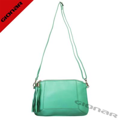 Cina Borse di cuoio verdi fatte a mano di Gionar Crossbody con le nappe decorative in vendita