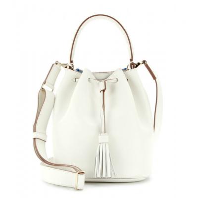 Cina Borsa bianca di Gionar delle borse di cuoio di Crossbody, borsa di cuoio del secchio con le nappe decorative in vendita