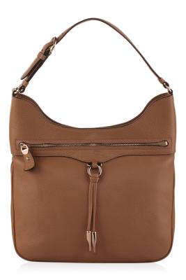 China Genuine Cow Texture Leather Tote Leather Bags For Gilrs , Cotton Fabric Lining for sale