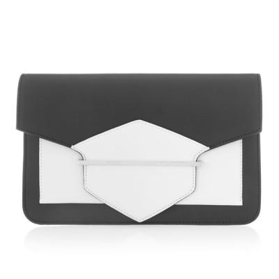 China White Flap Leather Clutch Handbags Luxury Calf Leather Handbag For Ladies for sale