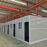 China Convenient Sandwich Panel Wall Flat Pack Prefab Houses For Construction Site Easy Setup for sale
