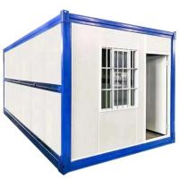 China Contemporary Design Flat Pack Folding Container Prefab House for Construction Site for sale