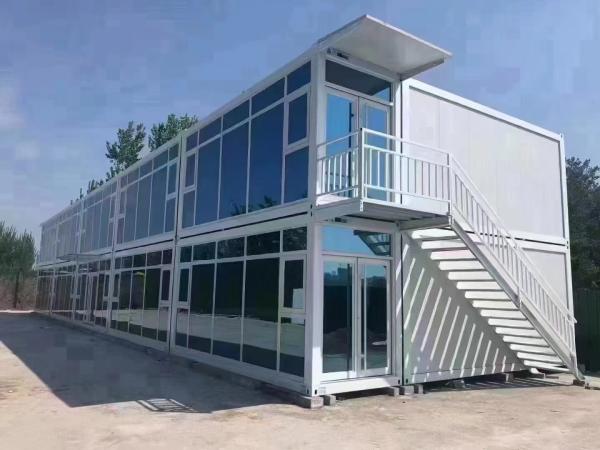 Quality Foldable Farmhouse Design Prefab Office Container Homes with Sandwich Panel Wall for sale