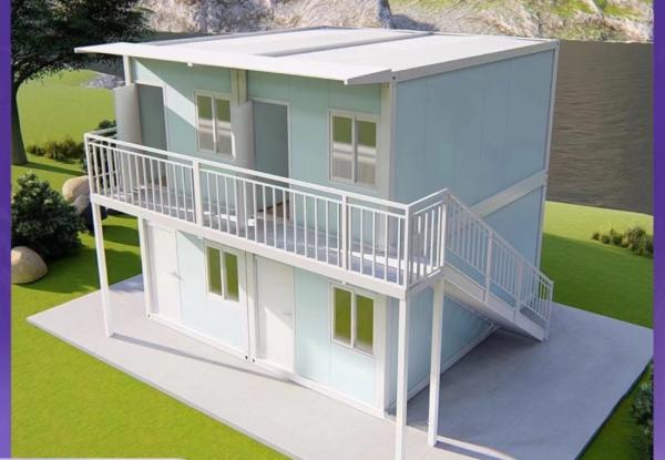 Quality Foldable Farmhouse Design Prefab Office Container Homes with Sandwich Panel Wall for sale