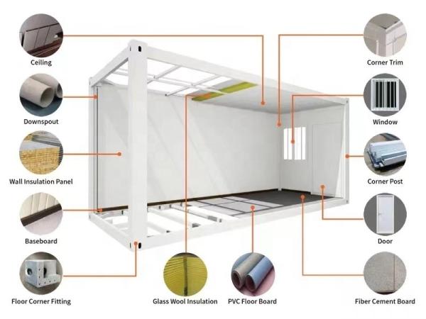 Quality Detachable and Contemporary Design Style Prefab Container Dormitory for Modern for sale