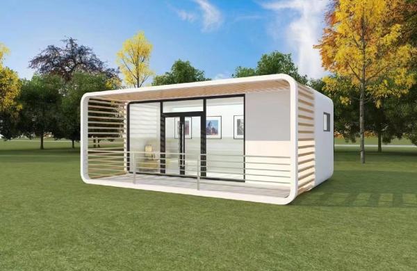 Quality Glass House Living Space Prefabricated Bungalow Customized Color for sale