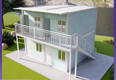 China Landhuisontwerp Lichte staal prefab containerhuizen voor milieuvriendelijk wonen Te koop