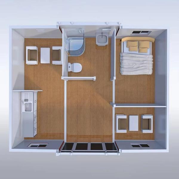 Quality Foldable Residential Container Houses 20 Ft Double-Wing Expansion Box for Easy for sale