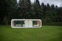 China Modular Prefab Tiny Homes Container Office Portable Apple Home Pod Movable Apple Cabin for sale