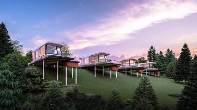 Cina Cottage in vetro per coppie in stile contemporaneo in vendita