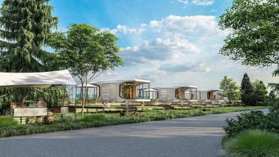 Cina Vetro all' esterno personalizzato Cottage luminoso Camping Hotel per coppie Cottage vacanza in vendita