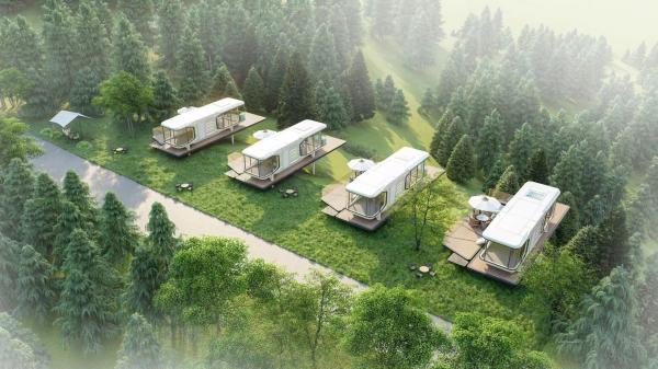 Quality Customized Outdoor Glass Bright Cottage Camping Hotel for Couples Holiday for sale