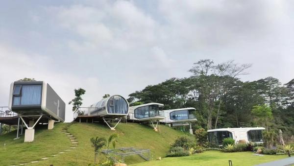 Quality Contemporary Style Space Capsule House Prefabricated Modular Home for Camping for sale