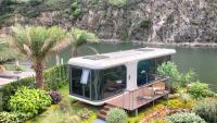 China Prefab Portable Mobile House With Rock Wool Sandwich Panel Wall for sale