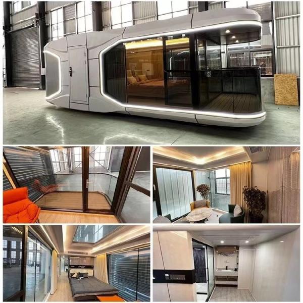 Quality Prefab Portable Mobile House With Rock Wool Sandwich Panel Wall for sale