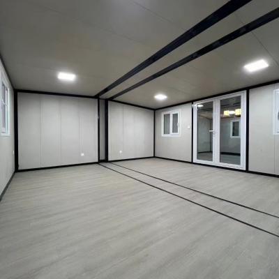 China 20 voet rode stalen deur Dubbele vleugel uitbreidingsdoos Bewoonbare container Buitenwonen Te koop