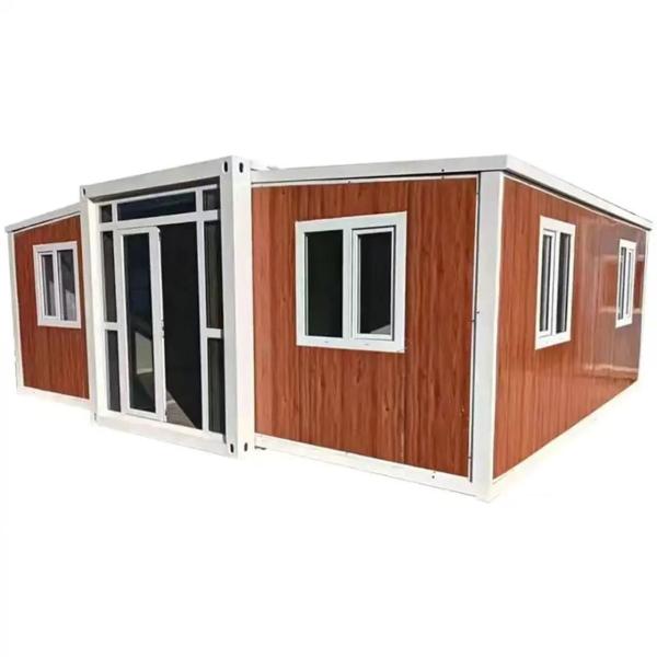 Quality Foldable Double-winged Container House with MGO Board Floor and Online Technical Support for sale