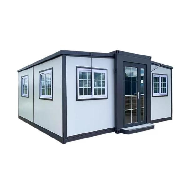Quality Expandable Prefab Container Home with Double Wing Folding Room and MGO Board Floor for sale