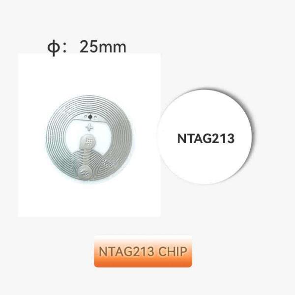 Quality 13.56MHz NFC Passive RFID Tag Waterproof PVC/Epoxy/PET Coated Paper Label Sticker UHF Communication Interface QR Code Size 25mm for sale