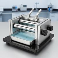 China Compact Double Roller Coater 600mm Manual Gap Adjustment 0.01mm Precision Coating Machine for sale