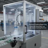 China Automatic Spray Coating Machine 300mm Spray Width 1300mm Effective Width American Gun for sale