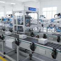 China Automatic Stainless Steel Conveyor Belt Machine 2m x 0.6m PLC Control 50kg/h for sale