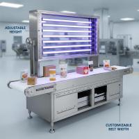 China Customizable UV-C Disinfection Machine 254 nm for Food Packaging Belt Width 300-1500 mm for sale