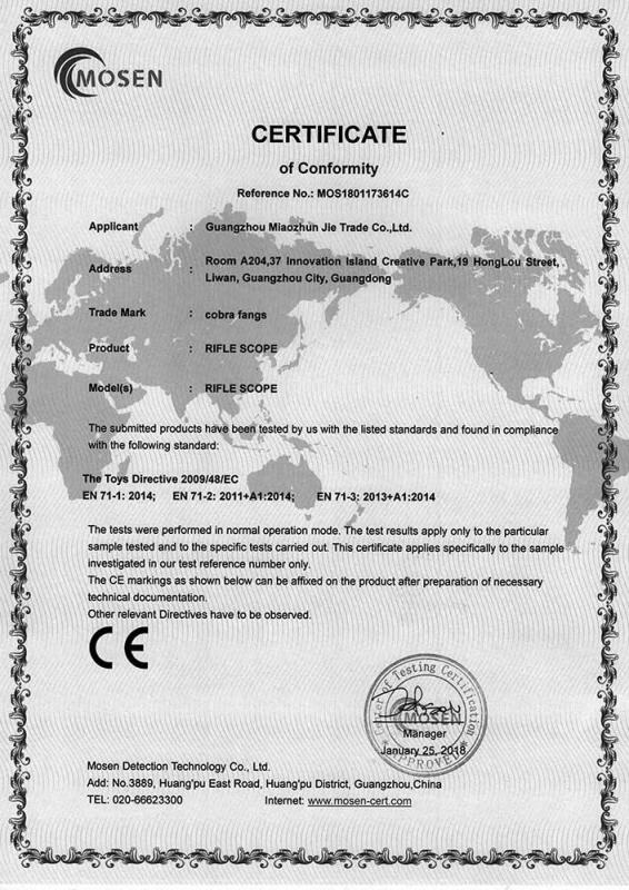 CE - Guangzhou Miaozhun Jie Trade Co., Ltd.