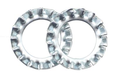 Cina Lavatrice a serratura dentale con rivestimento in zinco tipi A DIN6797 65Mn con denti esterni in vendita