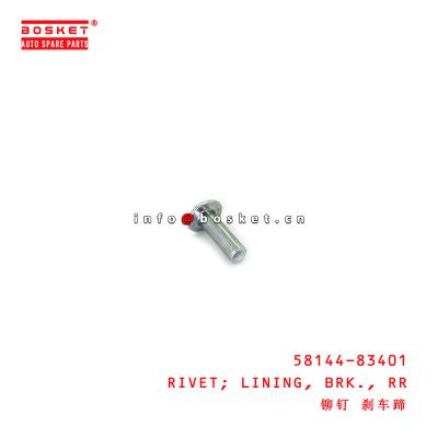 China 58144-83401 Rear Brake Lining Rivet for ISUZU HD170 HD500 for sale